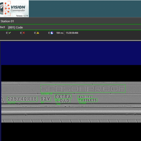 AI-based OCR checks codes on tires quickly and efficiently
